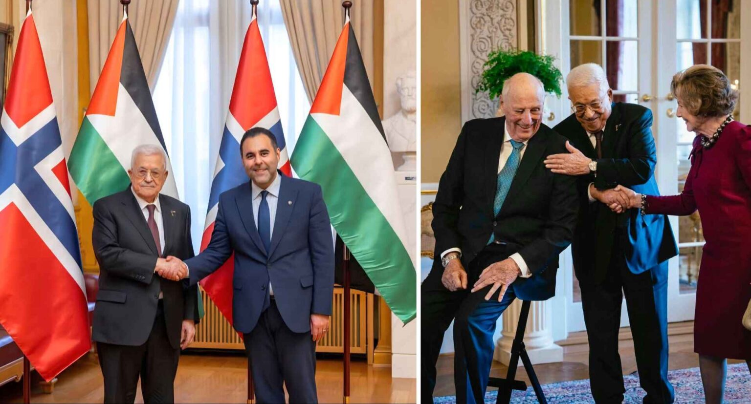 Royal family and politicians warmly welcomed Mahmoud Abbas – the ...